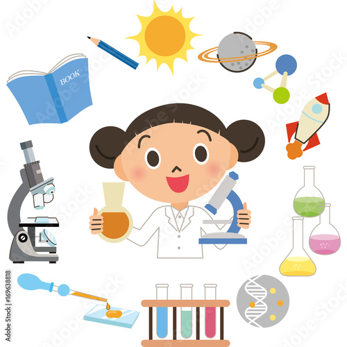 "理科の実験をしている子供" 스톡 이미지, 로열티프리 벡터 파일 : Fotolia.com - 이미지 169638818