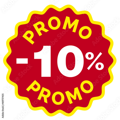 "TAMPON PROMO ROUGE -10%" fichier vectoriel libre de droits sur la ...