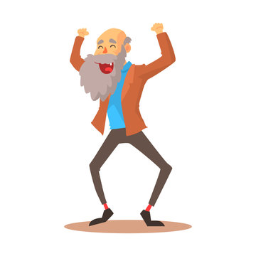 Animated Cheering Man