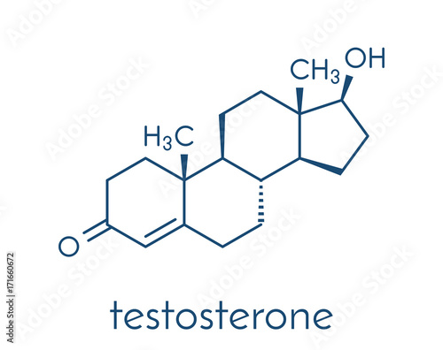 Testosterone Male Sex Hormone Androgen Molecule Skeletal Formula
