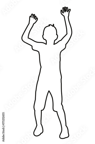 "isolated sketch, outline child" Stock photo and royalty-free images on ...
