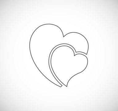 Two Hearts Outline Images – Browse 19,003 Stock Photos, Vectors, and ...