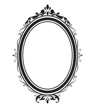Simple Oval Frame Drawing