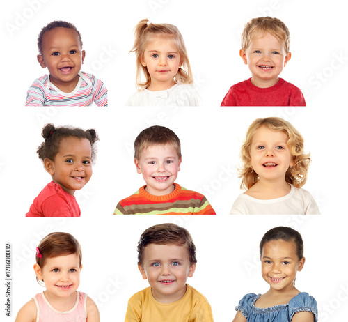 "Many portraits of different children" 스톡 사진, 로열티프리 이미지 : Fotolia.com ...