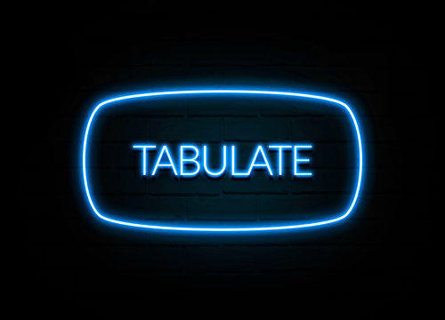 Tabulate Meaning
