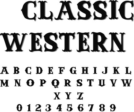 Western Font Numbers