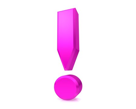 Pink Exclamation Mark Clipart