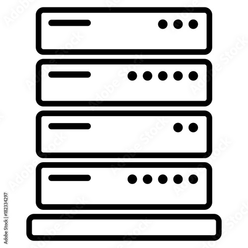 "server icon on white background" Stock image and royalty-free vector ...