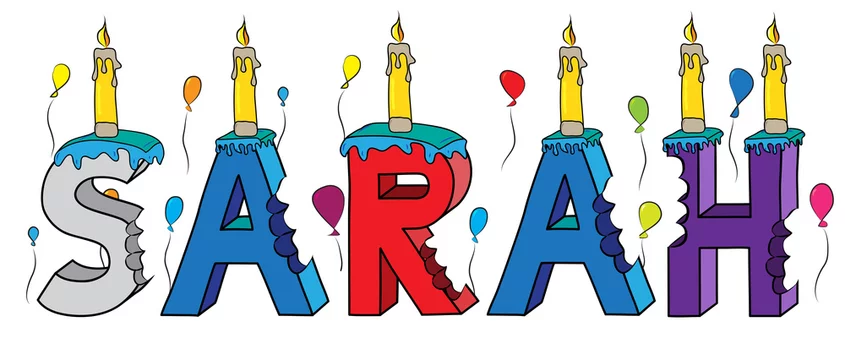The Name Sarah In Letters
