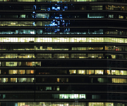 Side Of Building At Night