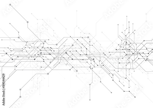 "vector white background abstract technology communication data Science ...