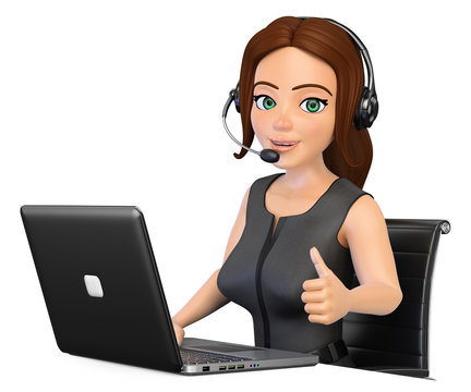 Call Center Agent Animated