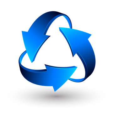 Blue Recycle Logo
