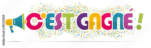 "mégaphone mot : c'est gagné" fichier vectoriel libre de droits sur la ...