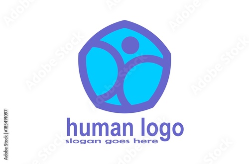 "blue human logo" Stock image and royalty-free vector files on Fotolia ...