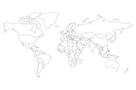 Political Map Of World Blank