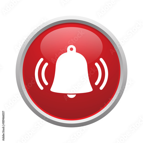 "Bell button vector isolated" Stock image and royalty-free vector files ...