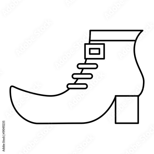shoe Boot Of Leprechaun Vector Illustration Outline Design Stock shoe Boot Of Leprechaun Vector Illustration Outline Design Stock
