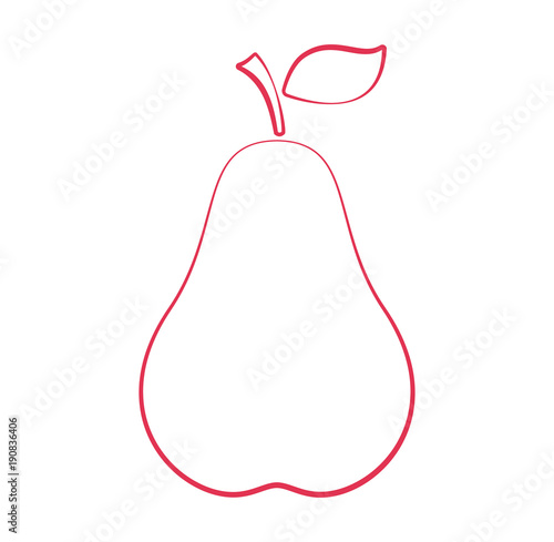 "Pear Basic Outline Shape Vector Illustration " Stock image and royalty ...