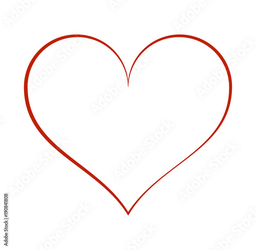 "Heart Perfect Shape Simple Outline Vector Illustration" Stock image ...