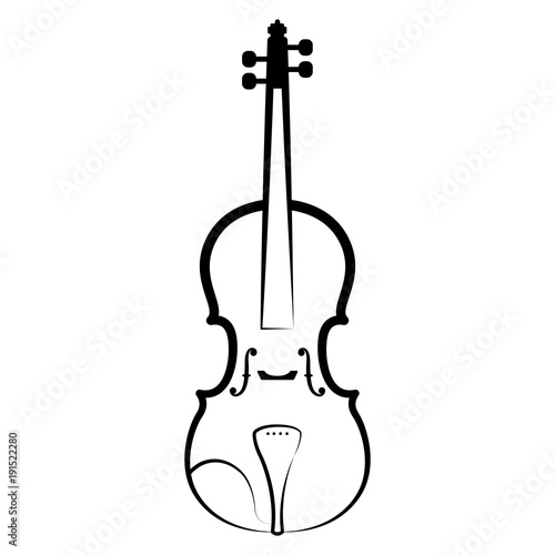 Violin Outline Drawing