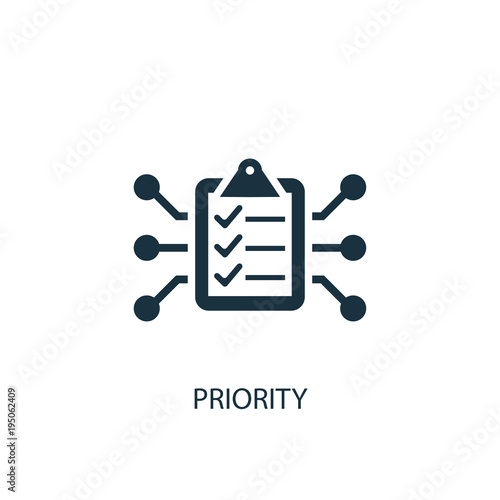 "Priority icon. Simple element illustration" Stock image and royalty ...