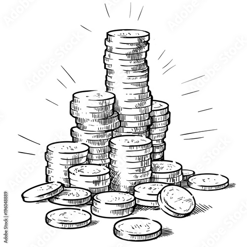"Stacks of coins" Stock image and royalty-free vector files on Fotolia ...
