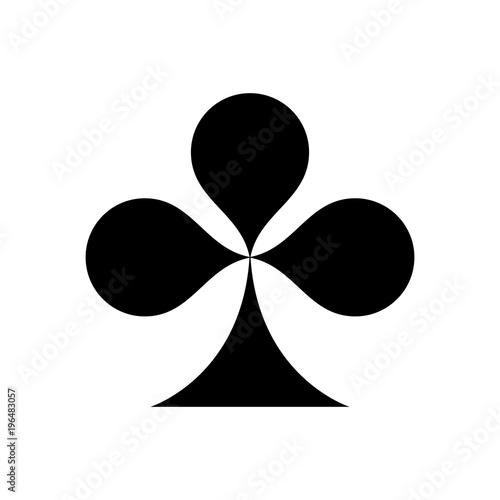 "Playing cards game symbol, Clover, isolated." Stock image and royalty ...
