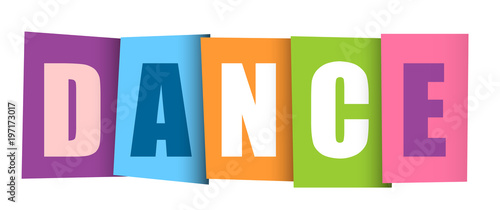 "DANCE Colourful Letters Icon" Stock image and royalty-free vector ...