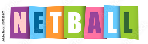 "NETBALL COLOURFUL LETTERS ICON" Stock image and royalty-free vector ...