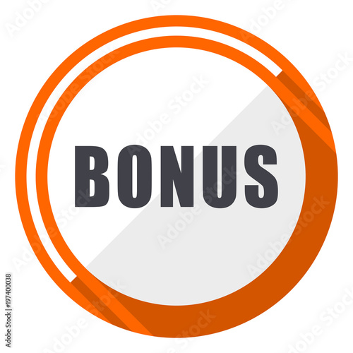 "Bonus orange flat design vector web icon" fichier vectoriel libre de ...