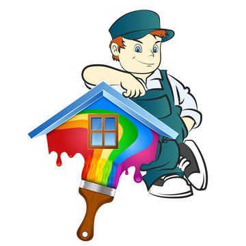 House Painter Cartoon Images – Browse 66,721 Stock Photos, Vectors, and ...