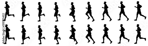 "Man Run Cycle Animation Sprite Sheet, Jogging, Running," Stock image ...