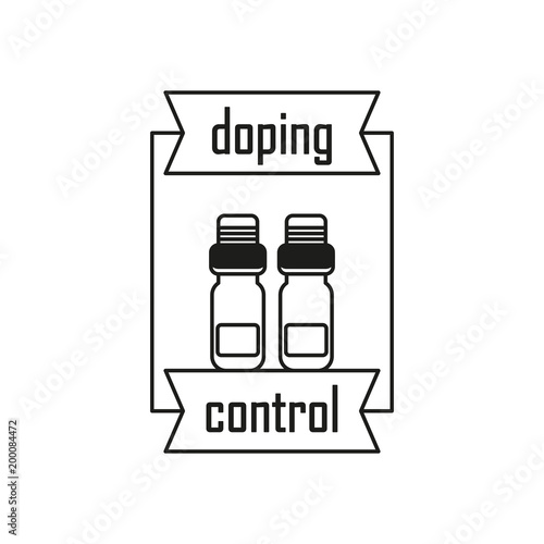 "Doping control emblem. Tubes A and B for safe storage and ...
