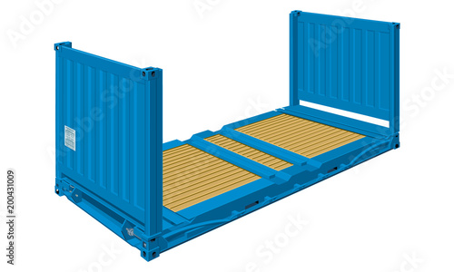 "container Flat Rack" Stock image and royalty-free vector files on ...