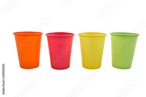 "Set of color cups stock images. Colorful party cups. Colored cups on a ...