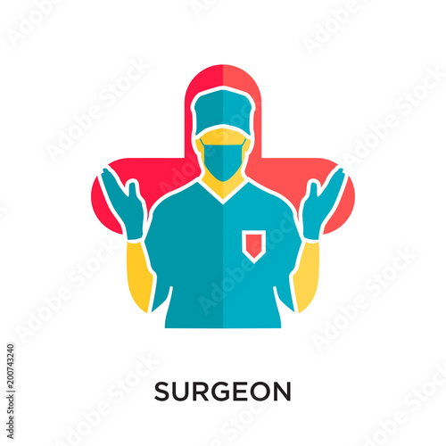 "surgeon logo isolated on white background for your web, mobile and app ...
