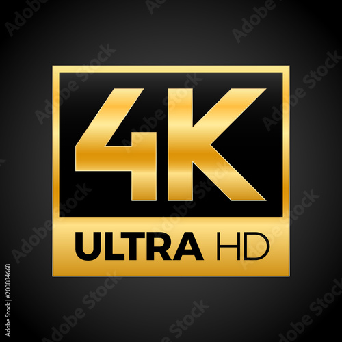 "4K Ultra HD symbol, High definition 4K resolution mark, UHD - 2160p ...