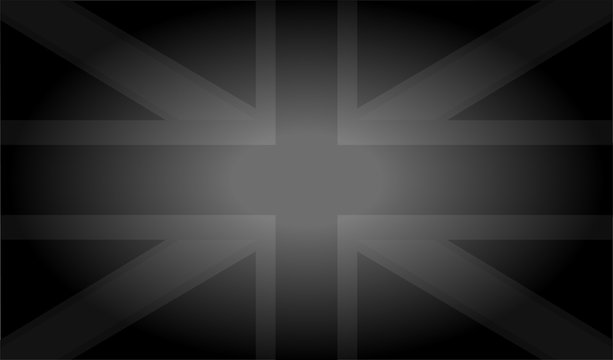 Union Jack Flag Black And White
