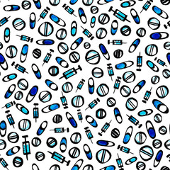 Sewing fabric with Medical background seamless pattern - CottonBee