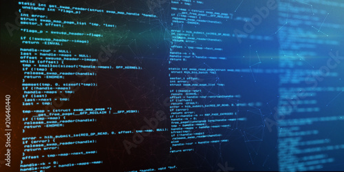 "Technologie Hintergrund Software Programmiercode" Stock photo and ...