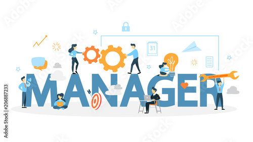 "Manager concept illustration." Stock image and royalty-free vector ...
