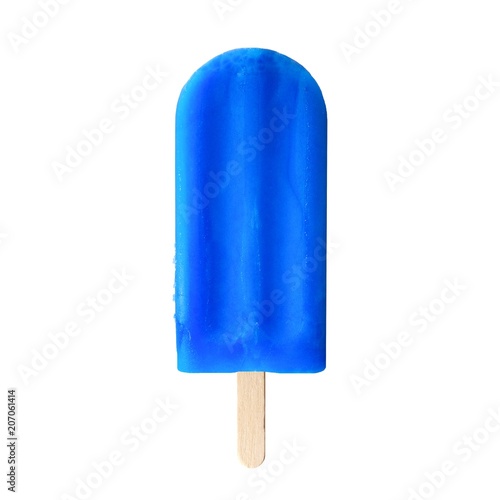 "Single blue popsicle isolated on a white background" Stock photo and ...