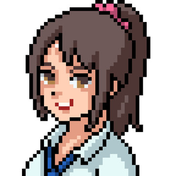 Minecraft Pixel Art Anime Template