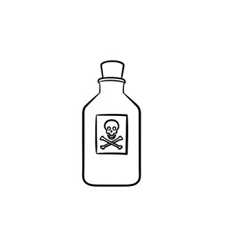 Drawing Of Bottle Labeled Poison Career In Piracy Rectangle, 42% OFF