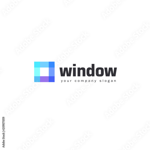 "Windows logo design template. The business of manufacturing windows ...