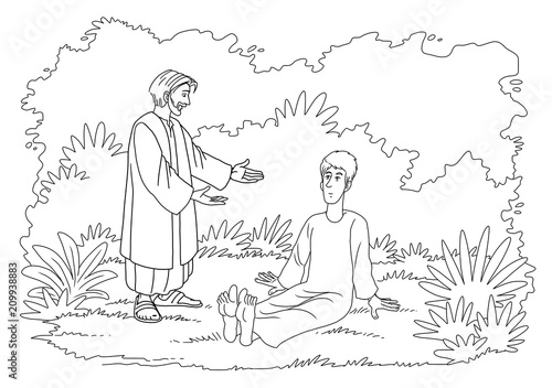 "God created Adam from the dust of the earth" Stock photo and royalty ...