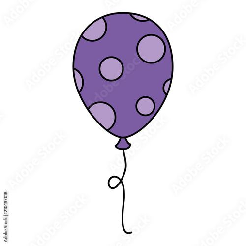 Balloon Helium Floating Icon Vector Illustration Design Stock Image