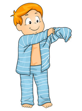 Putting On Pajamas Clipart