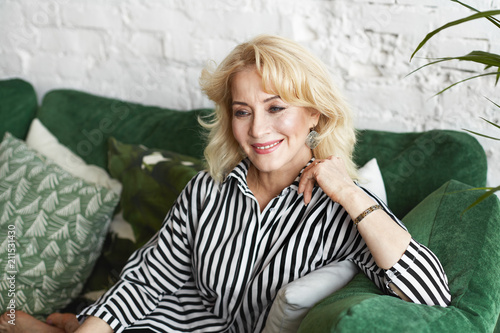 "Gorgeous elegant 55 year old Caucasian female with blonde colored ...